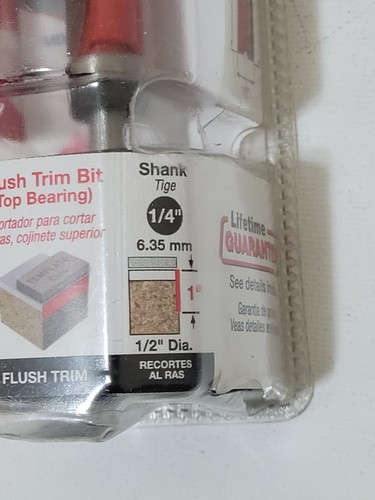 Diablo 1/2" Flush Trim Router Bit DR50102 . Open Box Not Used Free ...