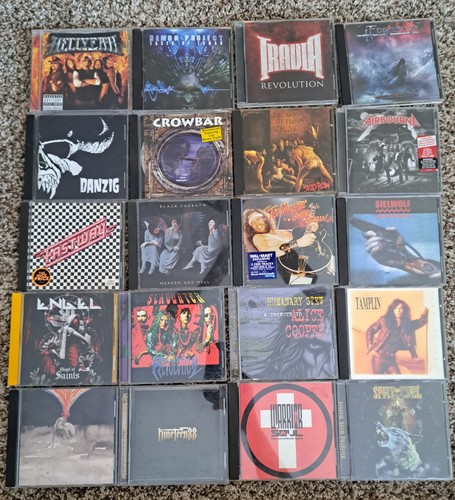 Heavy Metal Hard Rock CD Lot Black Sabbath Danzig Ted Nugent Warrior ...