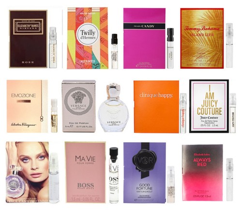 12 Women's Perfume Sample Vial Set includes Versace Eros Pour Femme ...