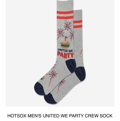 HOTSOX MEN'S UNITED WE PARTY CREW SOCK ( 3 Pairs). | eBay