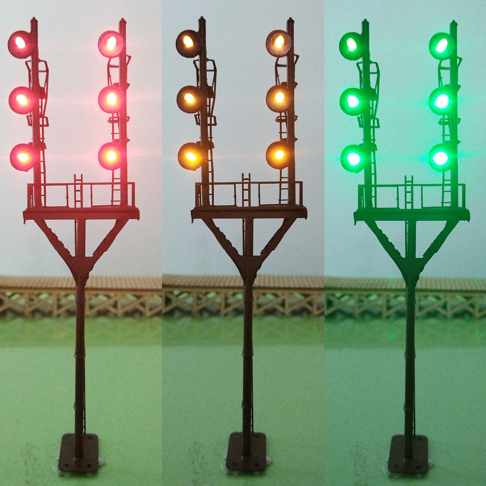 1 x HO scale model tower searchlight signal goalpost bracket 6 ...