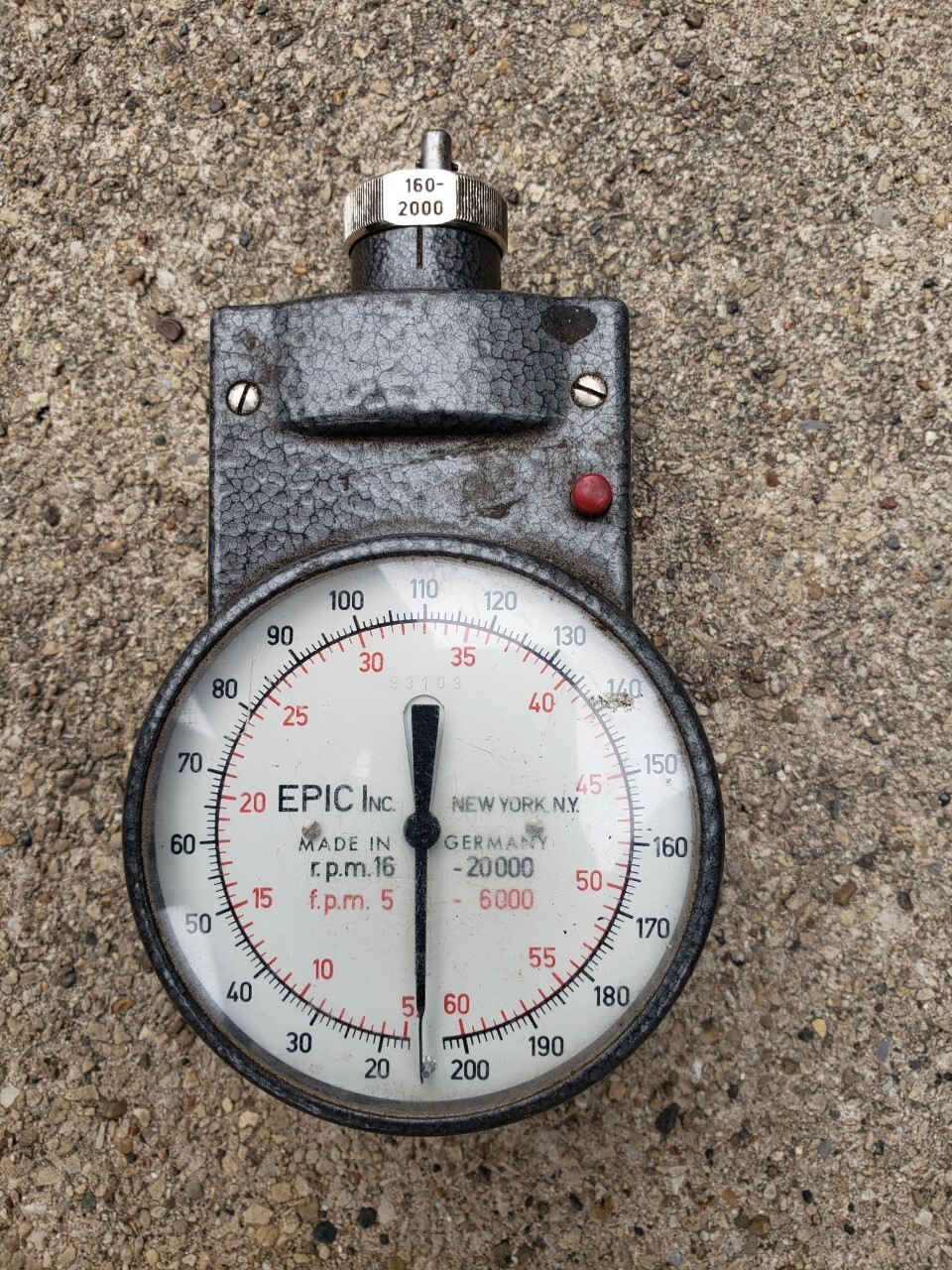 Mechanical Tachometer RPM 16-20000, EPIC Inc. NY. - Made in Germany | eBay