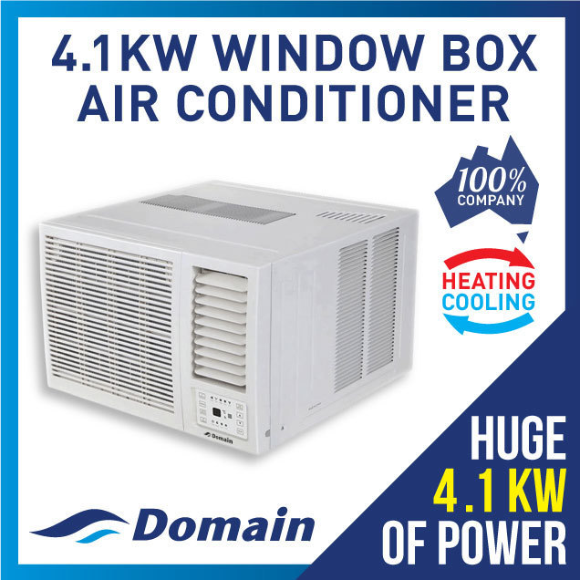 NEW DOMAIN 4.1KW WINDOW WALL BOX REVERSE CYCLE REFRIGERATED AIR ...