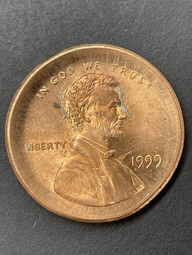 Broadstruck Penny ERROR Lincoln Memorial Cent 1999 (P) NICKEL SIZE ...