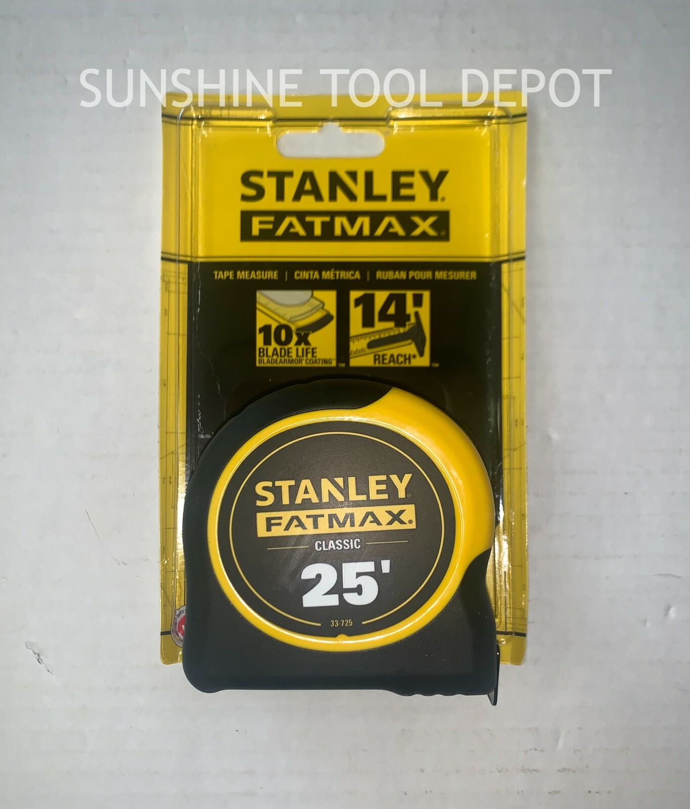 1 - 25' Stanley Fatmax Tape Measure # 33-725