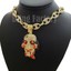 Hip Hop Tekashi69 JIGSAW pendant & 18" Full Iced Gucci Choker Chain ...