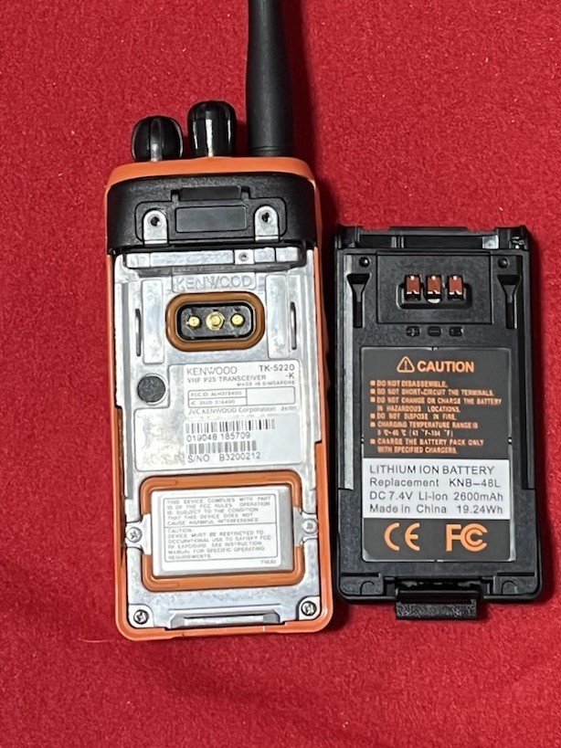 Kenwood TK-5220-K P25 Digital VHF Radio 136-174MHz With New Battery ...