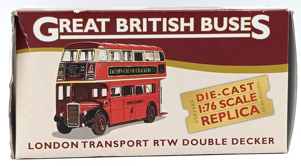 Atlas Great British Buses RTW Double Decker London Transport 1/76 ...