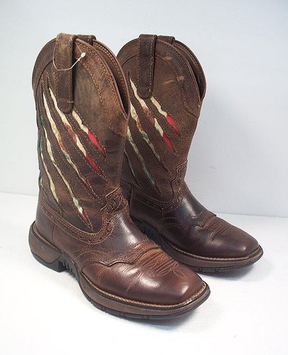 Rank 45 Womens 7 M Xero Gravity Lite Mexican Flag Cowboy Boots Square ...