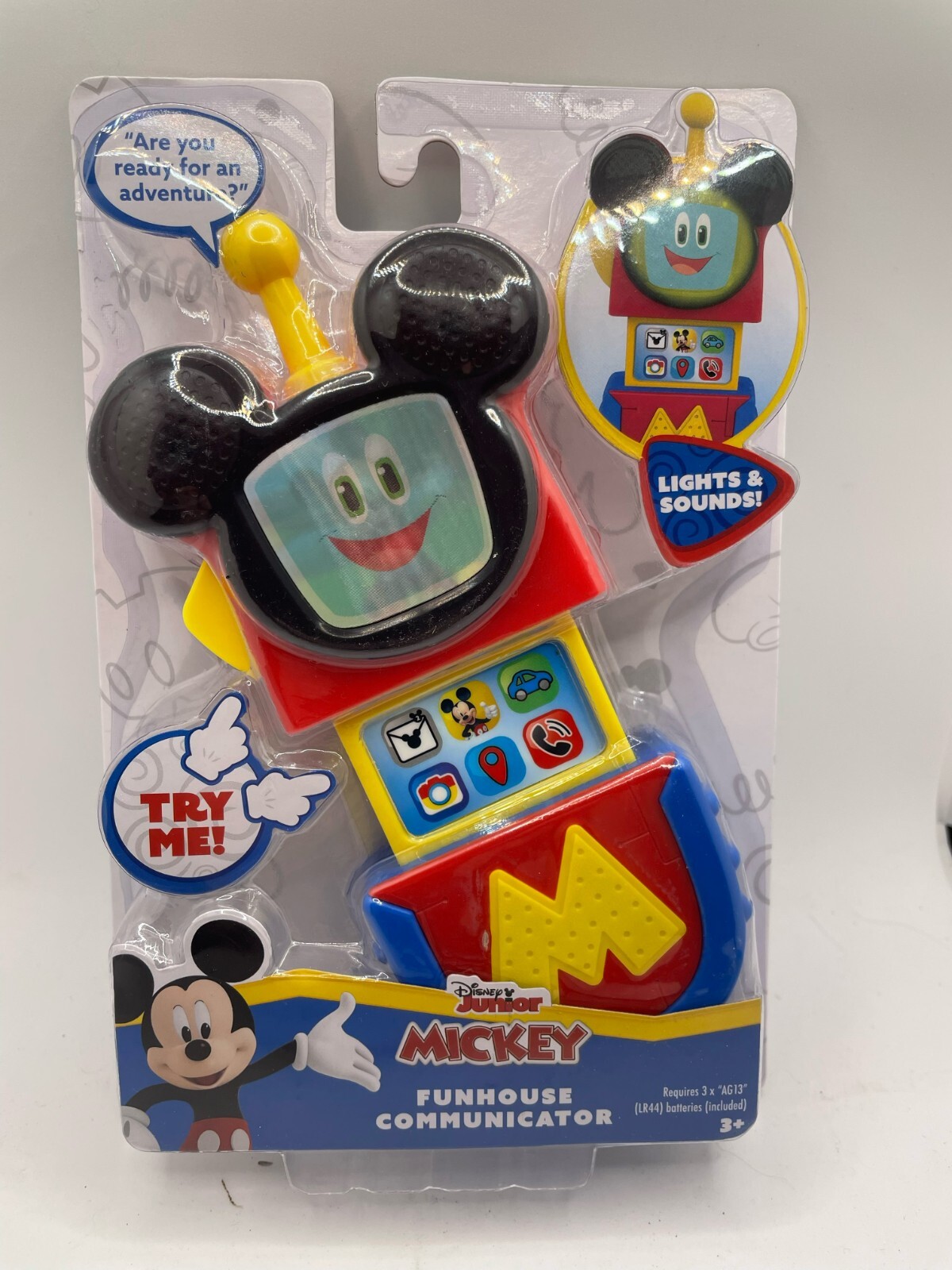 Just Play Disney Junior Mickey Mouse Funhouse Communicator with Lights ...