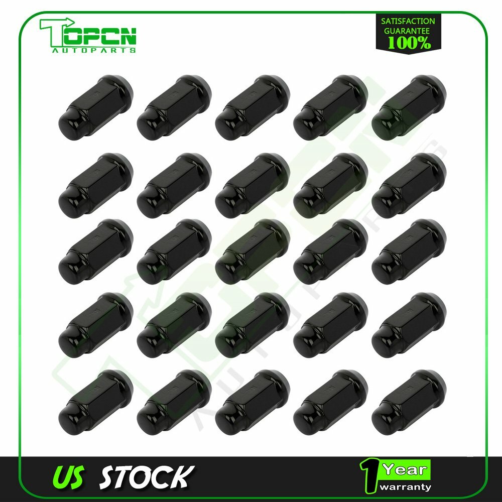 24 Pcs Black 14x2mm Acorn Lug Nuts 1.72'' Fits Lincoln Mark LT 2006 ...