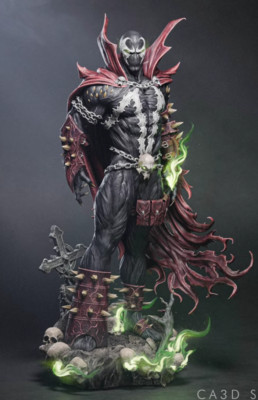 Anime Spawn 1/8 1/6 Unpainted GK Model 3D Print Figure Blank Resin Kit ...