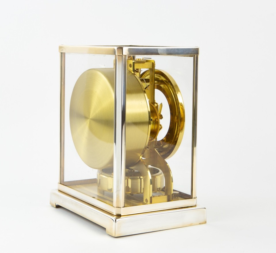 JAEGER LECOULTRE ATMOS RHODIUM PLATED SILVER COLOUR BRACKET MANTEL ...