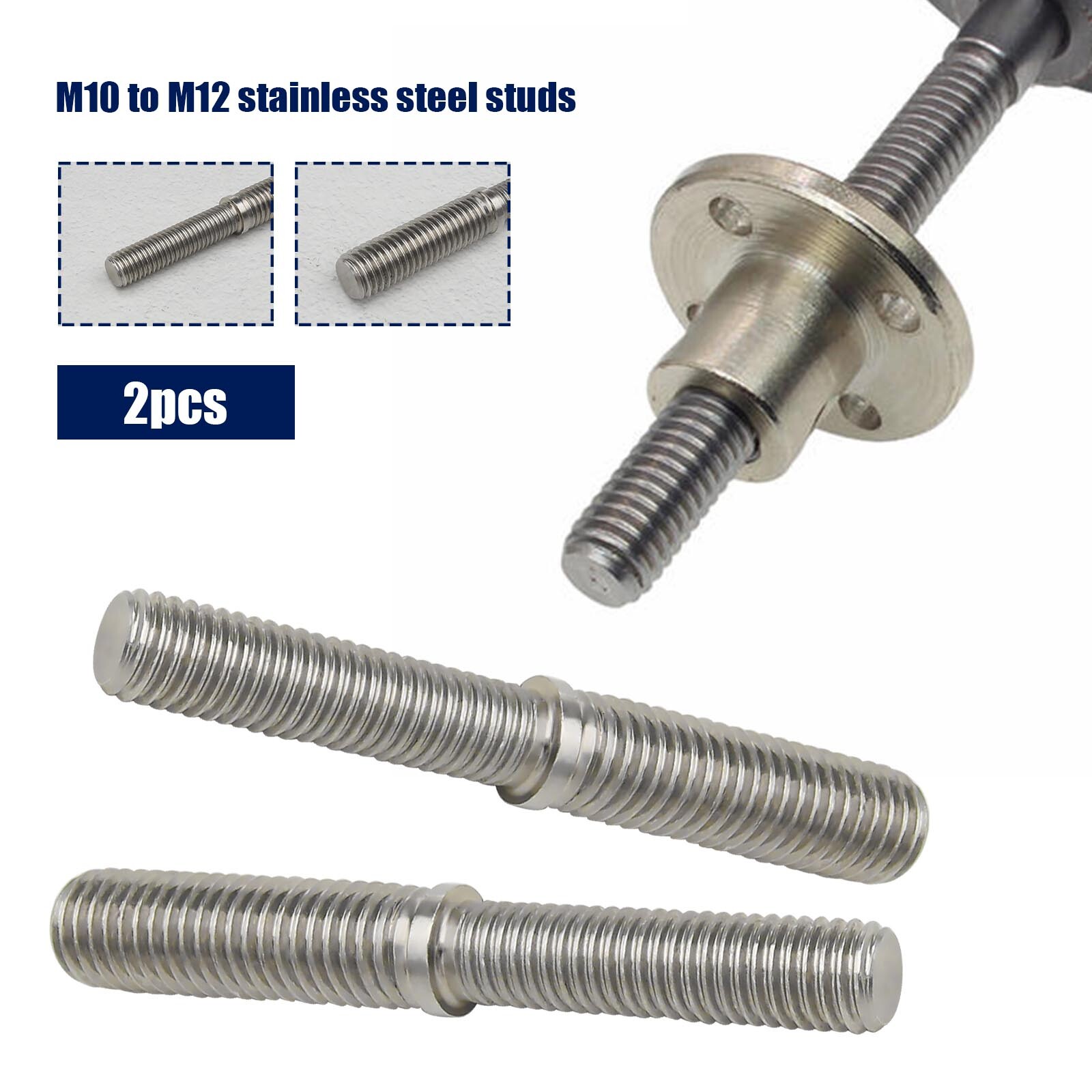 2pcs M6 to M8/M8 to M10/M10 to M12 304 Stainless Steel Reduction ...