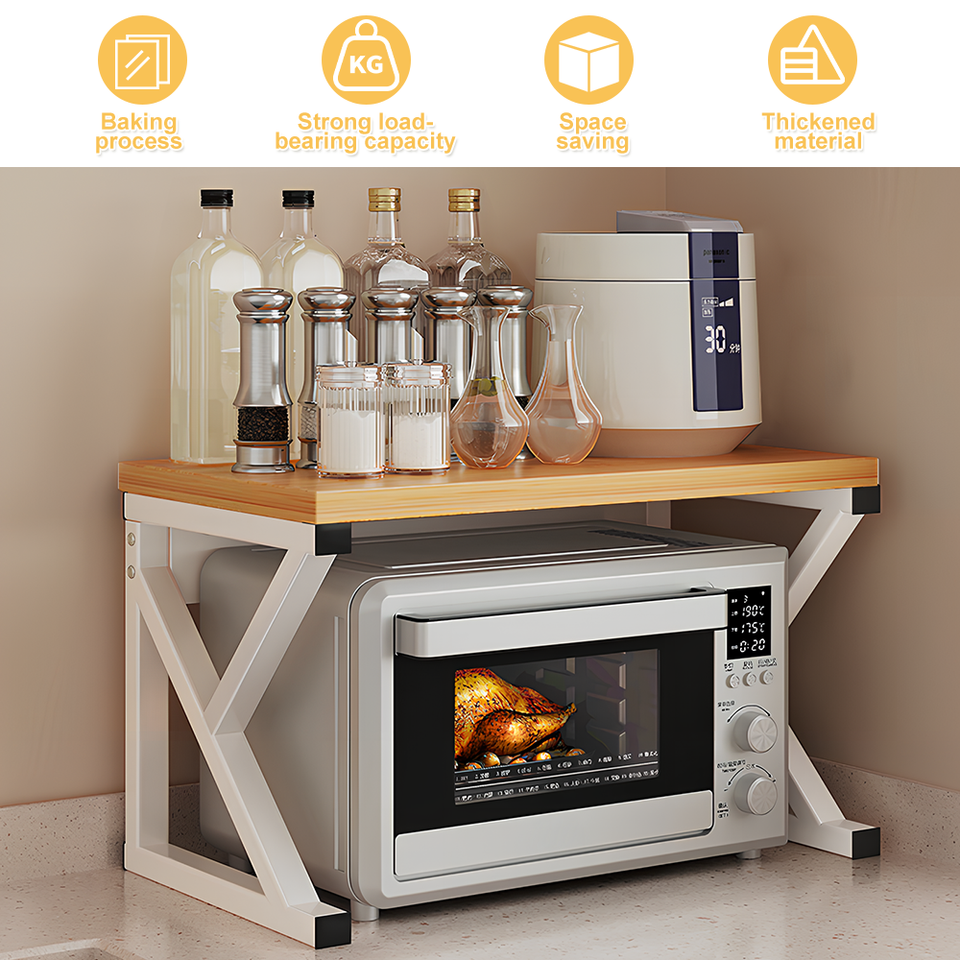 2/3Tier Expandable Microwave oven Rack Stand Storage Holder Kitchen ...