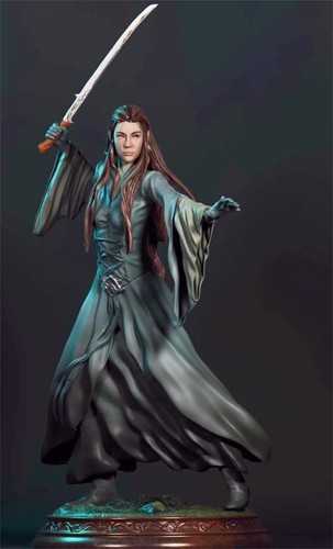 1/24 resin figure model kit Alwin Ring King Elf Unassembled unpainted ...