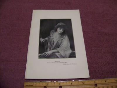 Jessica Print from Shakespeare's Heroines Vintage Book (Early 1900's ...