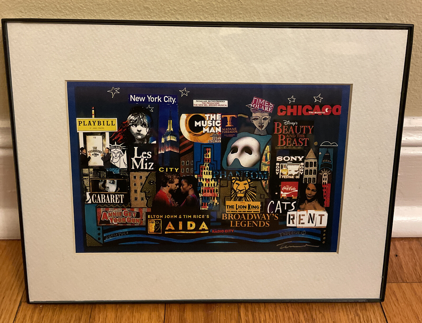 Gunter Temech Hand Signed New York Showtime Print | eBay