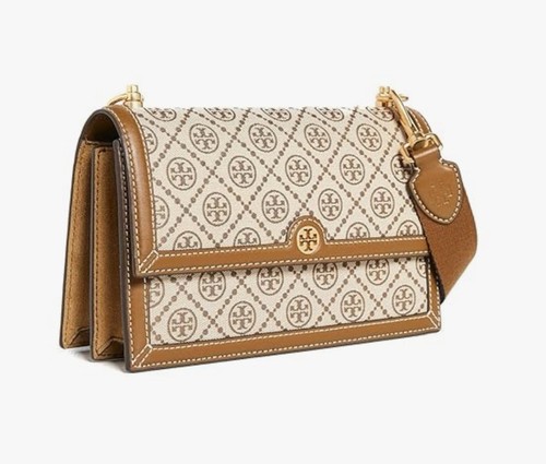 Tory Burch T Monogram Jacquard Shoulder Bag Hazelnut Style 81000 NWT | eBay