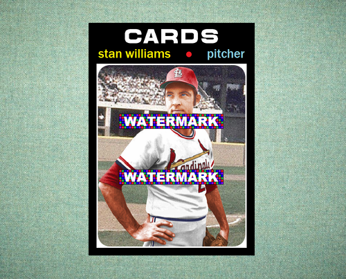 Stan Williams St Louis Cardinals 1971 Style Custom Baseball Art Card | eBay