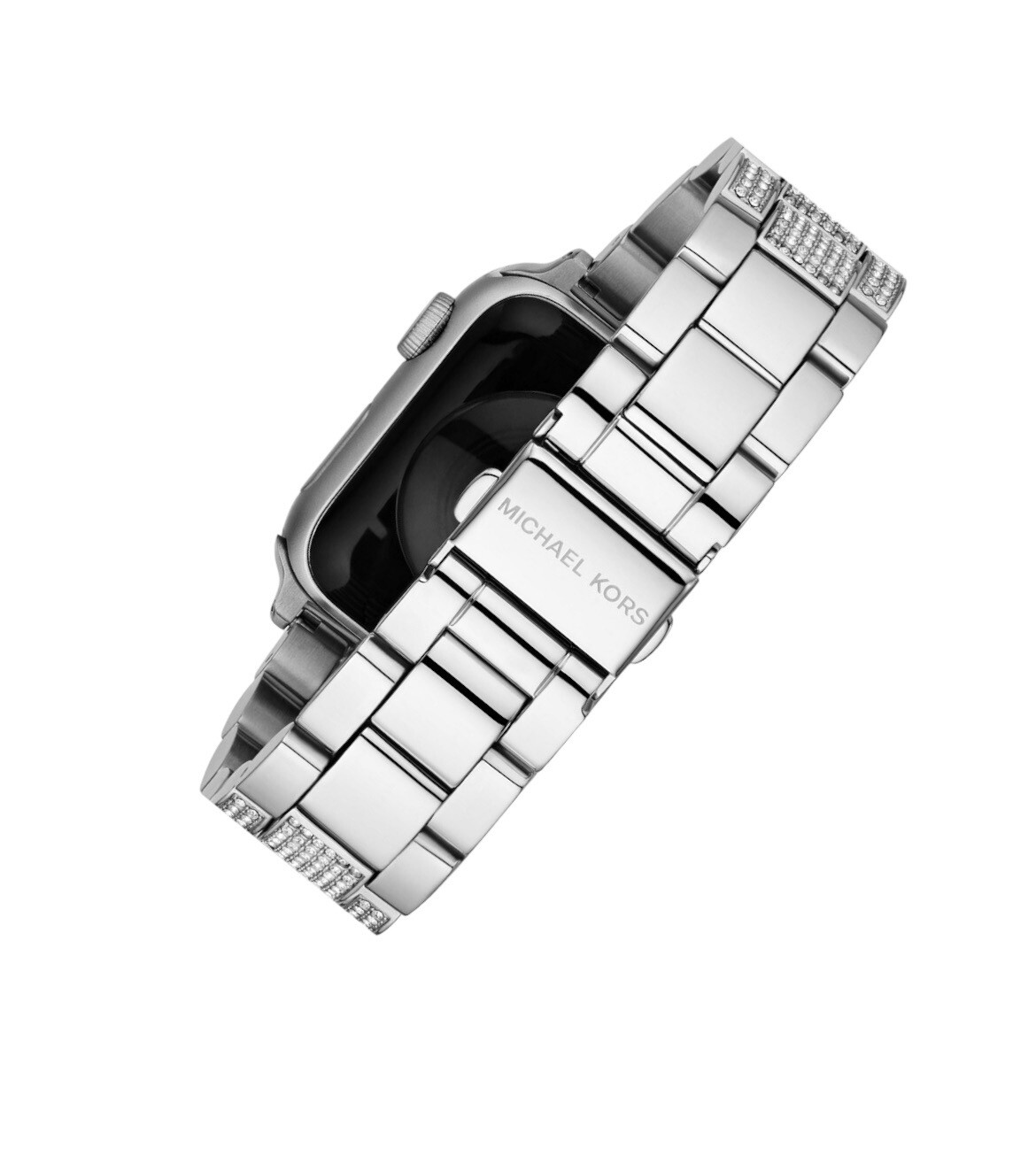 NEW Michael Kors Unisex Silver-Tone Stainless Steel Apple Watch Band ...