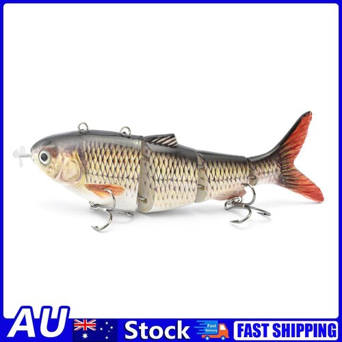 Robotic Fishing Lure Electric Wobbler 4-Segment Auto Swimbait USB (BL-379) | eBay