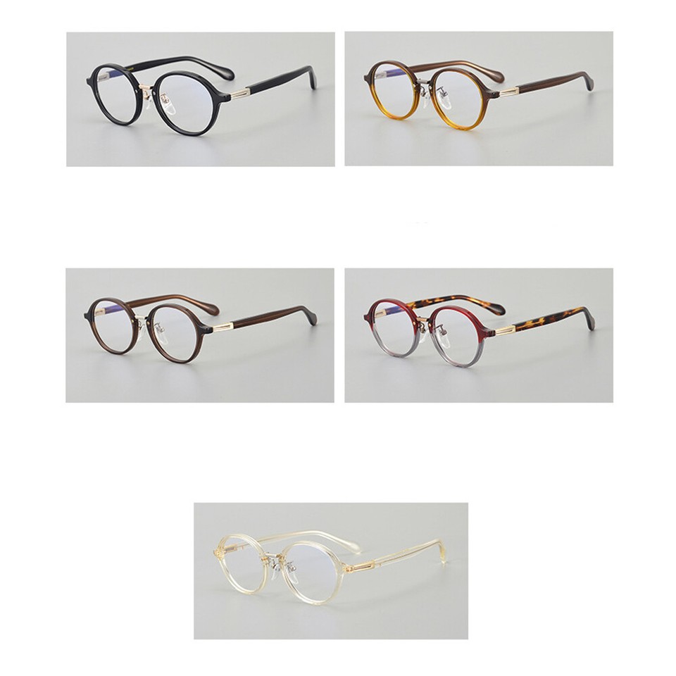 Retro Round Eyeglasses Clear Lens Men Women Spectacles Classical Full ...