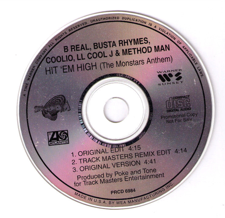 B Real Busta Rhymes Coolio LL Cool J Method Man Hit 'Em High promo CD ...