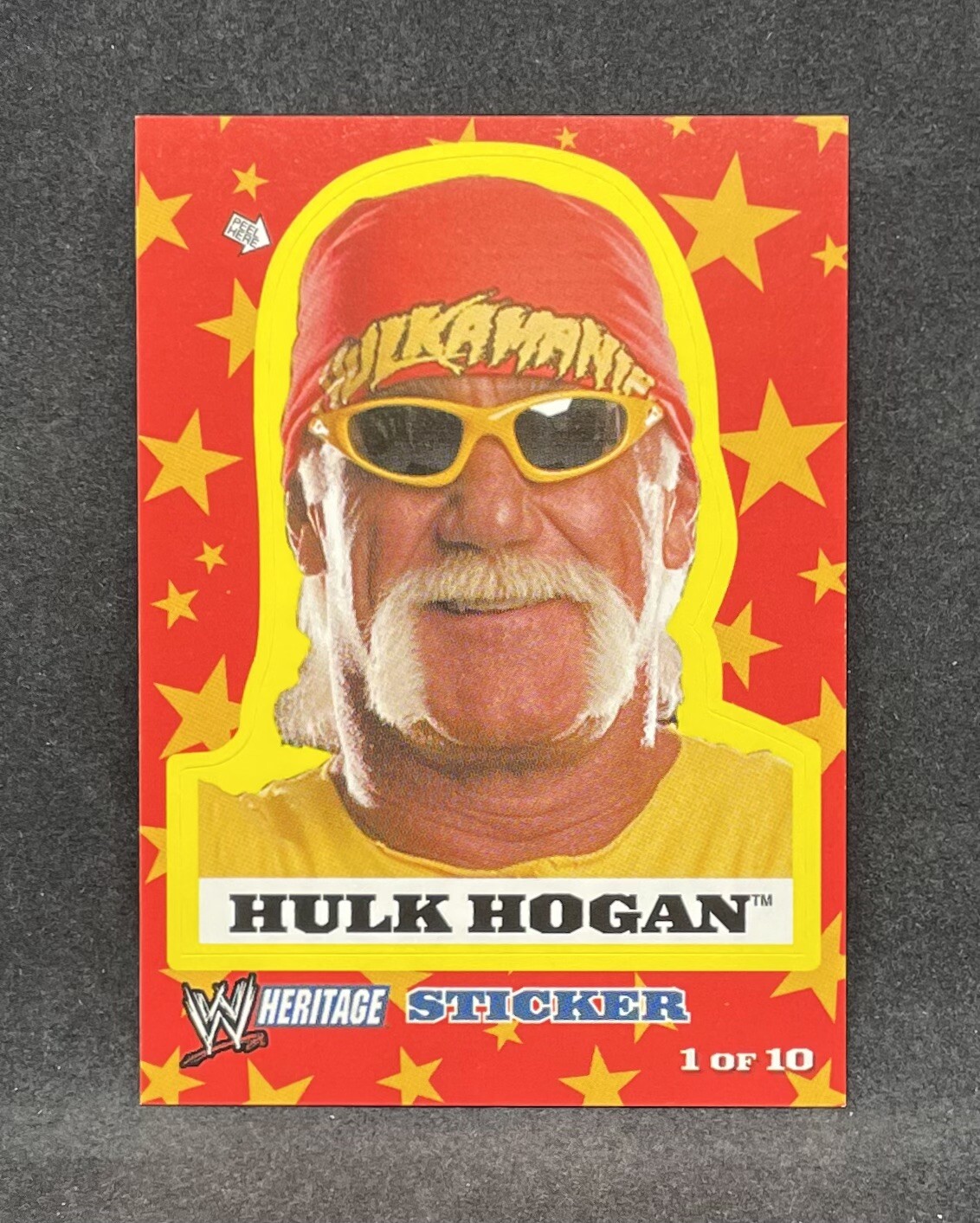 2005 Topps WWE Heritage Hulk Hogan Sticker Card #1 of 10 WWF WCW NWO #7 ...