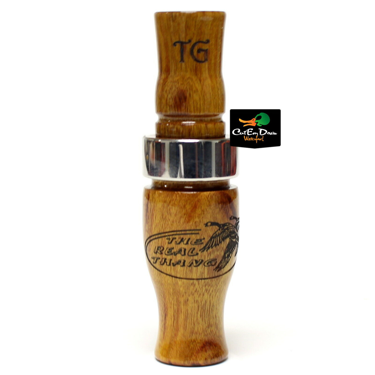 Tim Grounds Real Thang Short Reed Goose Call Burnt Hedge Wood | eBay