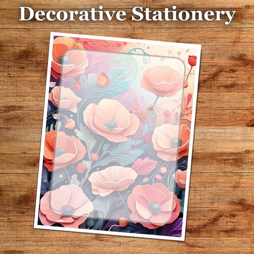 Decorative Stationery Paper (25 Sheets) 8.5 x 11 Premium Paper #061 | eBay