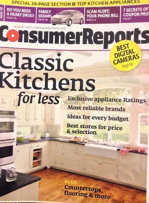 Consumer Reports Magazine Classic Kitchens For Less August 2010 ...