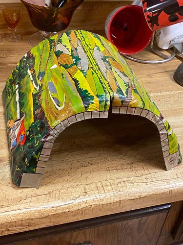 Vintage MARX TOYS Tin Litho Model Train Tunnel Metal Toy Country scene ...