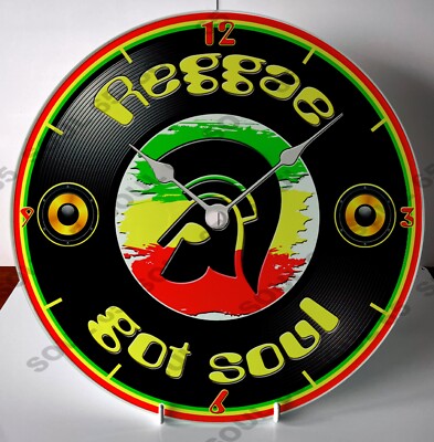 Ska Reggae Wall Clock, Northern Soul Clock, Scooter Wall Clock, Reggae ...