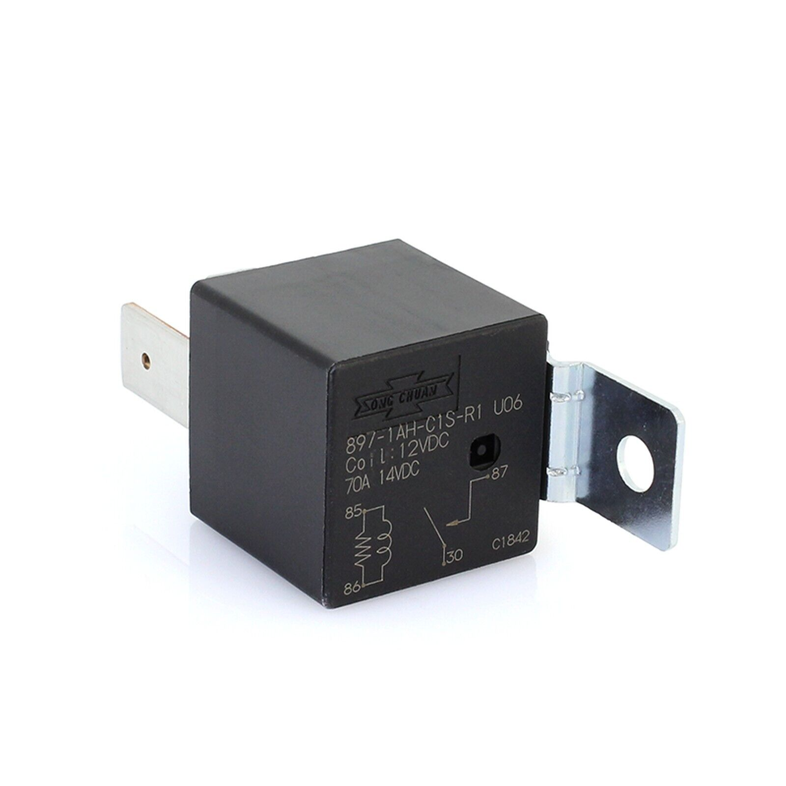 (PACK OF 2) SONG CHUAN 897-1AH-C1S-R1-U06 12VDC Power Relay 4Pins SPNO ...