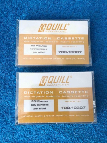 Quill Corporation Dictation Cassette 60 min Total Set of 2 - Model 700 ...