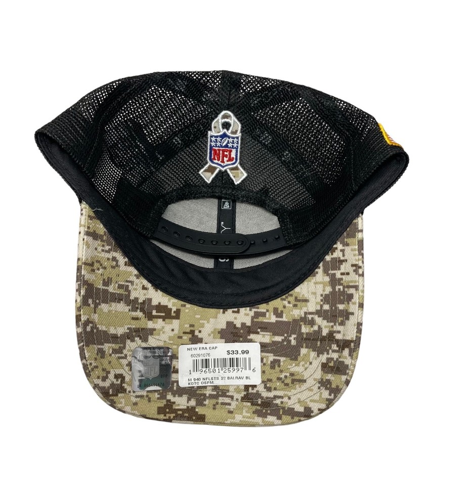 NWT New Baltimore Ravens New Era Military Camo Mesh Back Adjustable Hat ...
