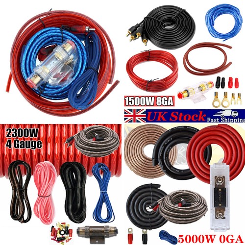 0GA/4GA/8GA Gauge Car Audio Amplifier Amp Sub Subwoofer Wire Wiring Kit ...
