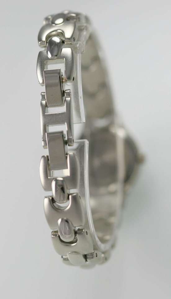 Decade Watch Womens Stainless Steel Silver Water Resistant Battery Gray ...