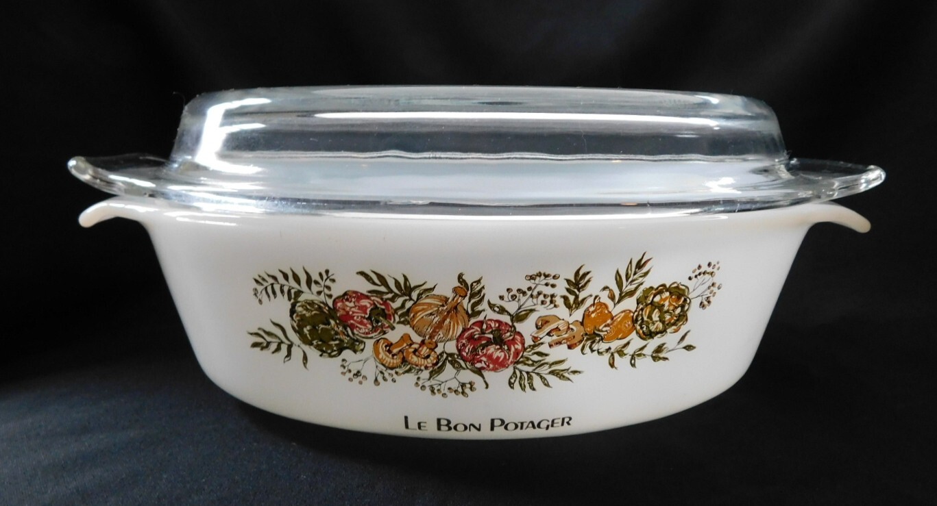 Vintage Anchor Hocking Fire King 433 Le Bon Potager Oval Casserole 1 ...
