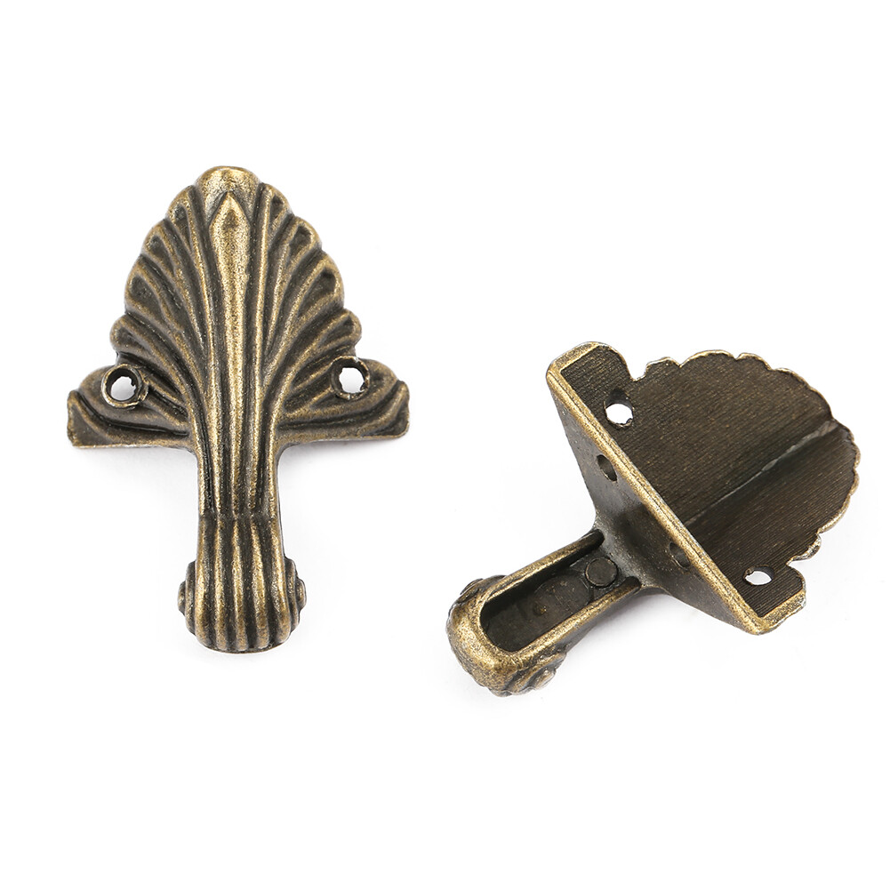 4pcs/set Antique Wooden Box Corner Foot Jewelry Gift Box Feet Corners ...