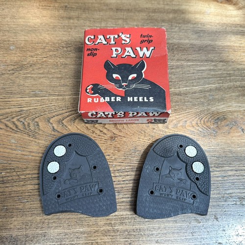 Vintage Cats Paw Rubber Heels Twin-Grip Womens Ladies Brown 9 USA ...