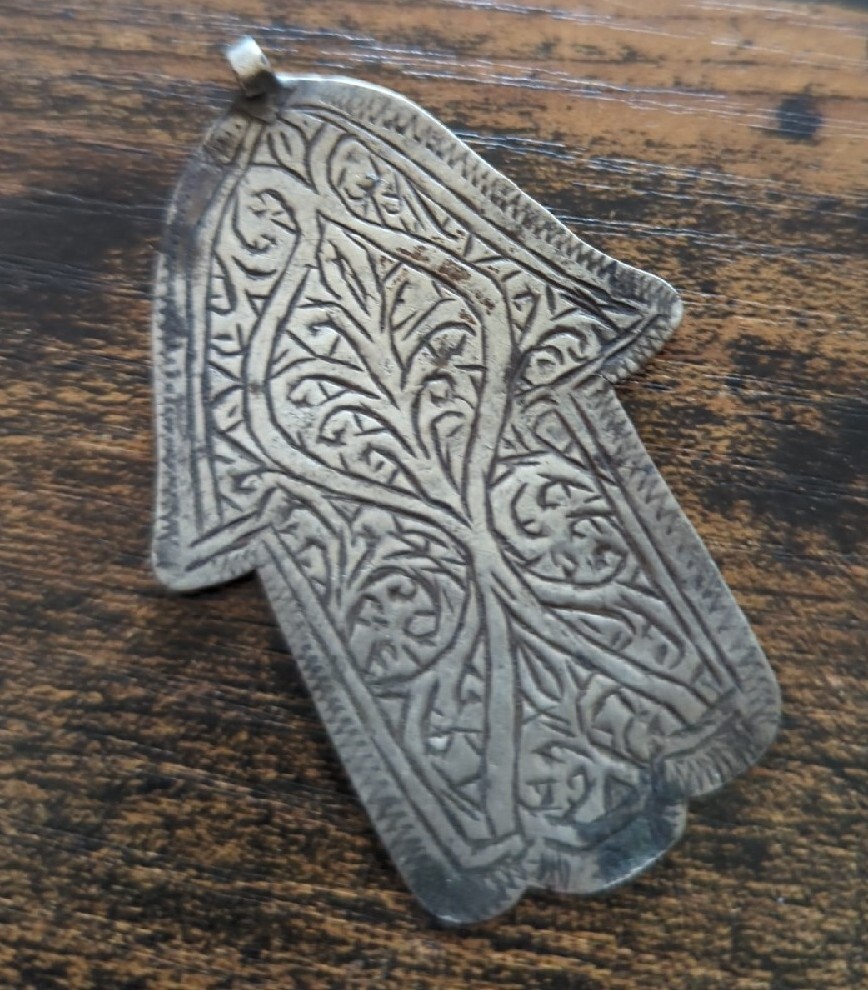 Authentic Antique Hamsa Moroccan Berber Talisman Pendant Hand of Fatima ...