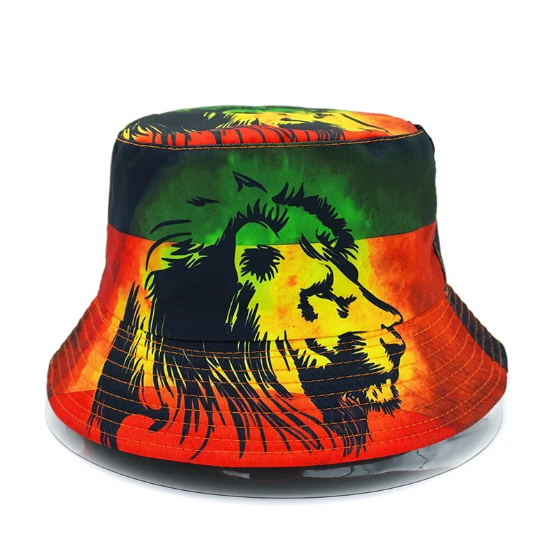 LION REGGAE BUCKET HAT .FUN PRACTICAL STYLE. TRADITIONAL COLOURS .REF ...