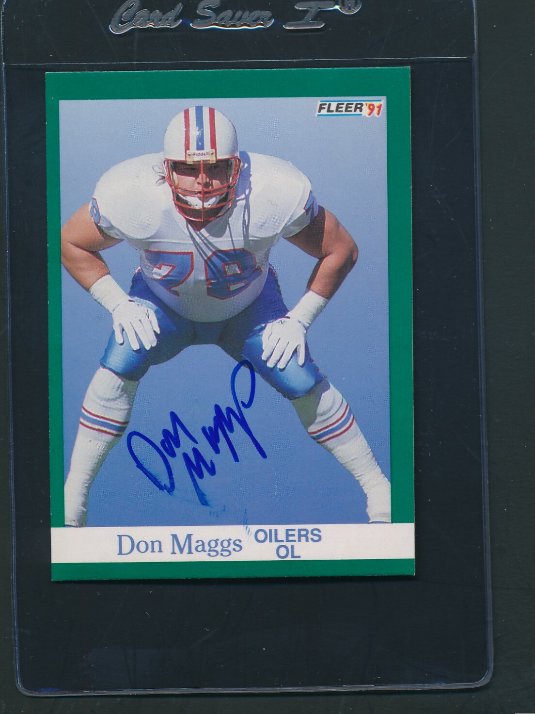 1991 Fleer #66 Don Maggs Oilers Signed Auto *E3334 | eBay