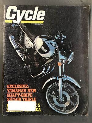 CYCLE MAGAZINE-JUNE 1976- YAMAHA SHAFT DRIVE XS750D TRIPLE-PENTON 250cc ...