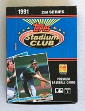 1991 Topps Stadium Club Baseball Checklist, Set Info, Boxes