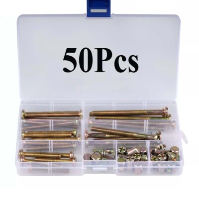 Cot Bed Furniture Connecting Bolts Barrel Nut M6 Alan Allen Key Screw ...