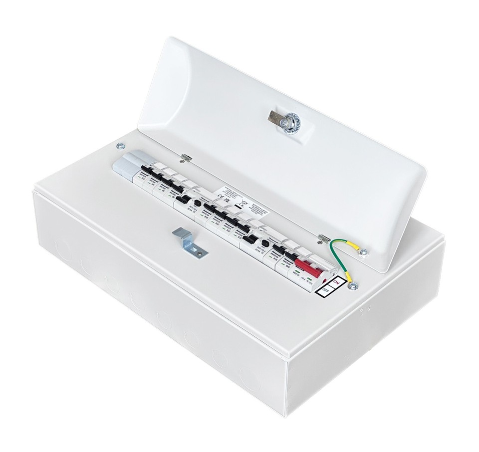 MK Honeywell 16 Way Populated White Metal Consumer Unit Fuse Board 10 ...