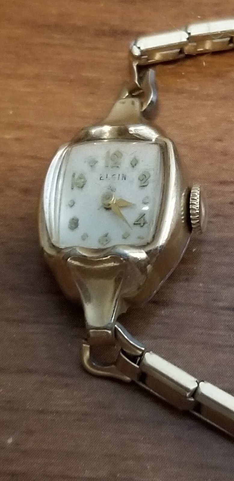 Vintage ELGIN Wrist Watch, 10K RGB Bezel, Stainless steel back, Working ...
